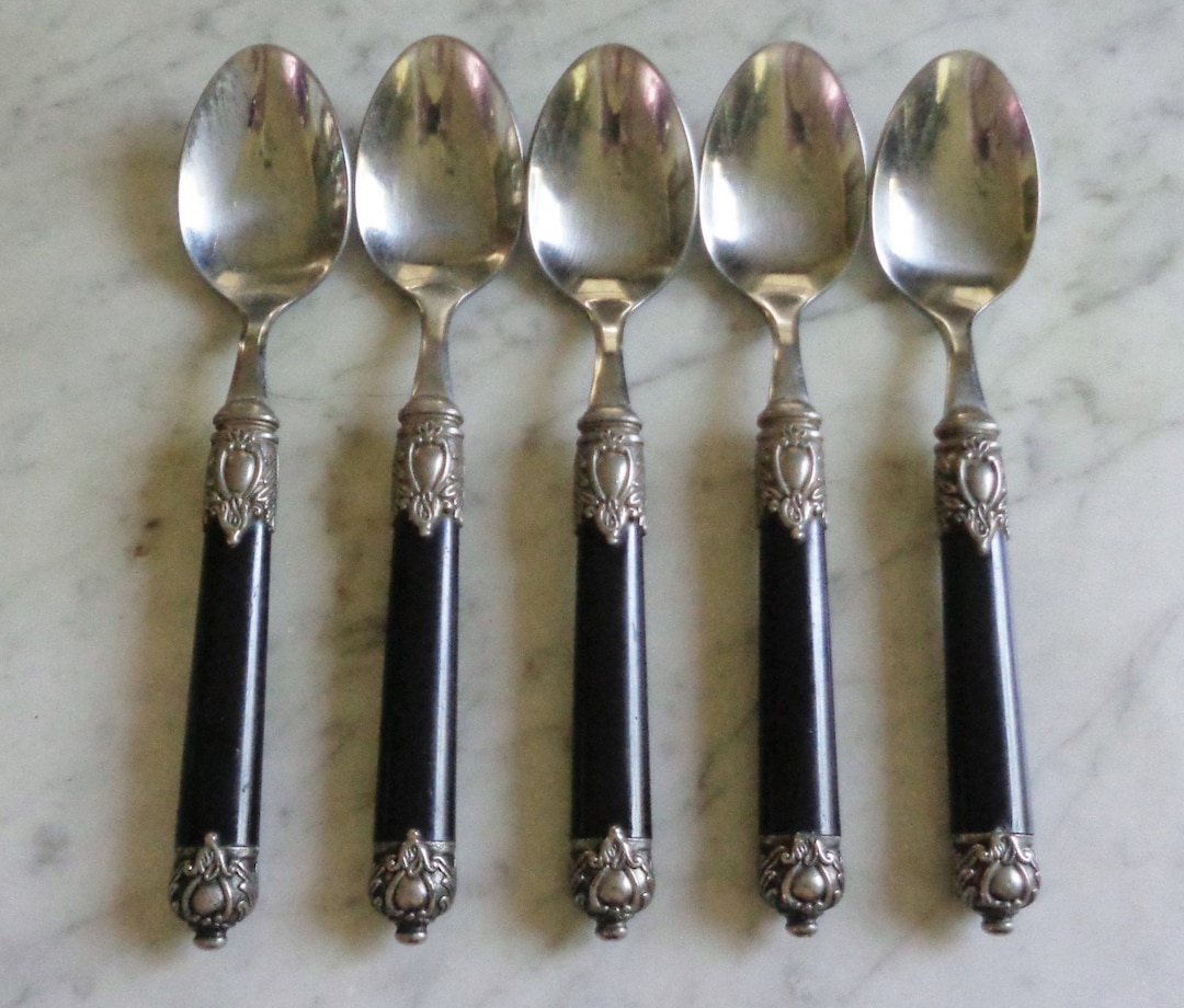 Hampton Silversmiths Stainless San Remo Black 8 1/8inch Set of 5 Table ...