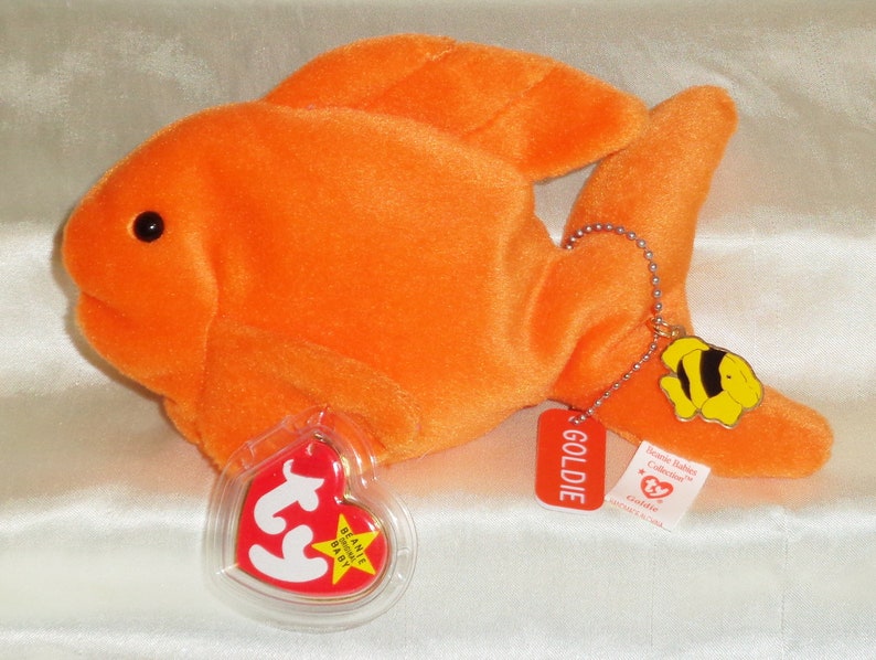 Ty Beanie Babies Baby 1993 Goldie Fish charms 4023 Bday - Etsy