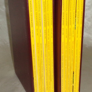 National Geographic 1998 Leatherette Slip Case With 12 Magazines - Etsy