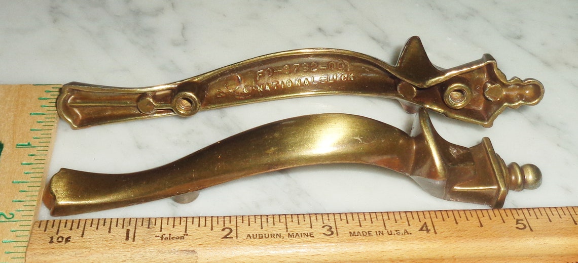 Vintage National Lock FO-3792-001 Vertical Brass Thumb Cabinet - Etsy