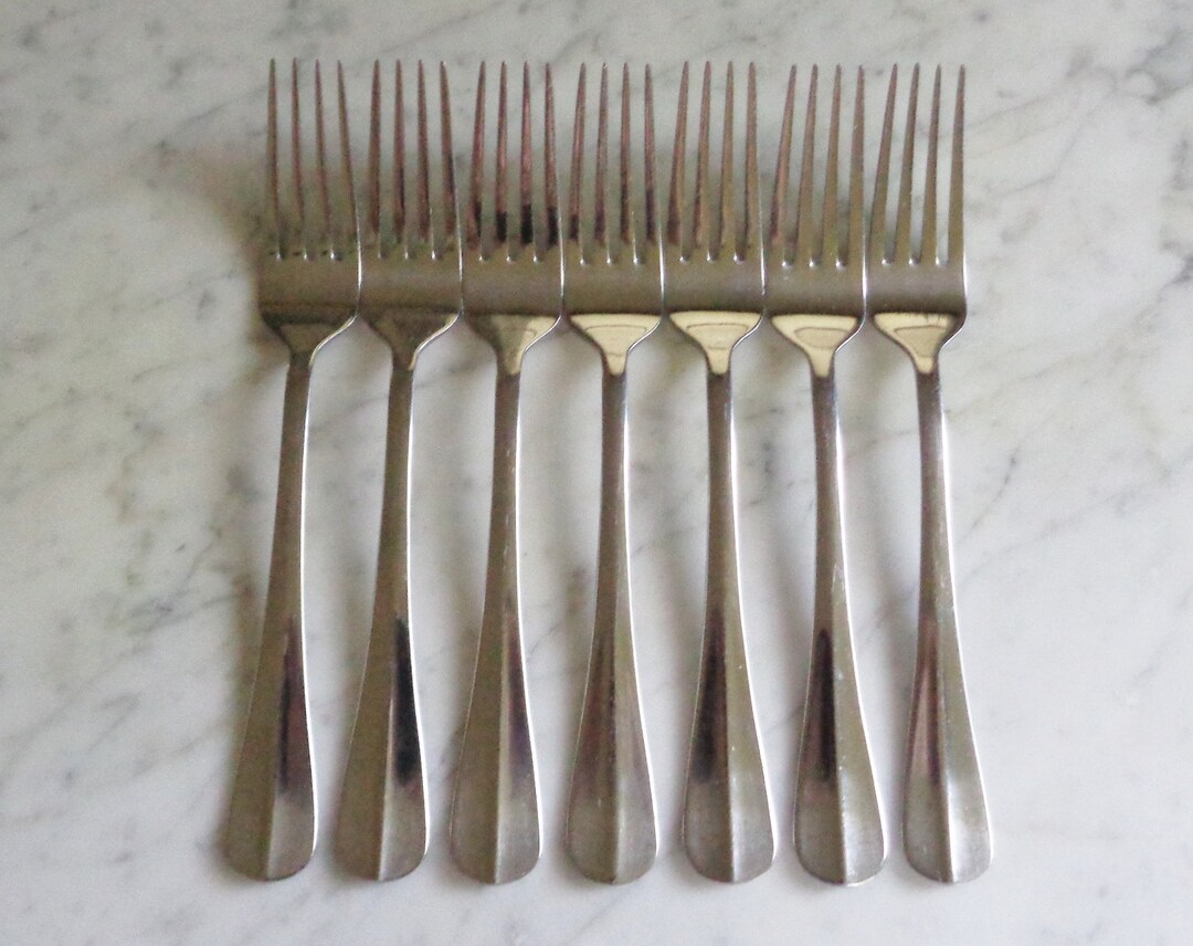 International Stainless Simplicity 8 Inch Set of 7 Dinner Forks - Etsy