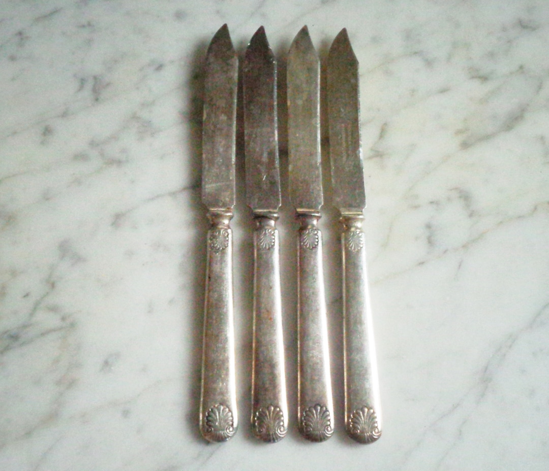 Scroll Shell Rogers & Brother Waterbury Conn 6 5/8 Inch Set of 4 Fish ...