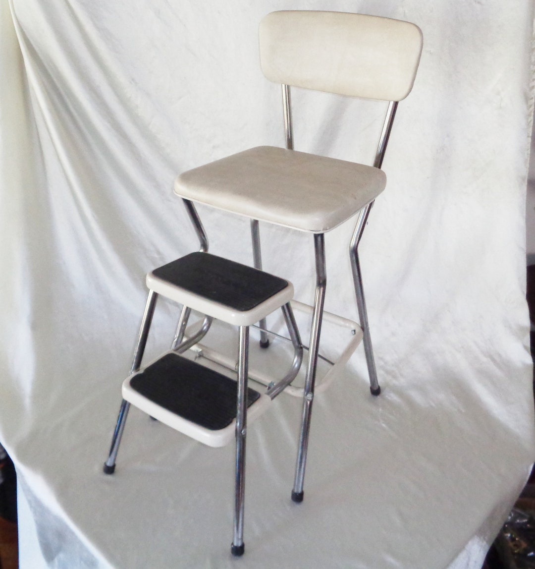 Cosco Utility Fold Out Step Ladder Vinyl Padded Chair in - Etsy