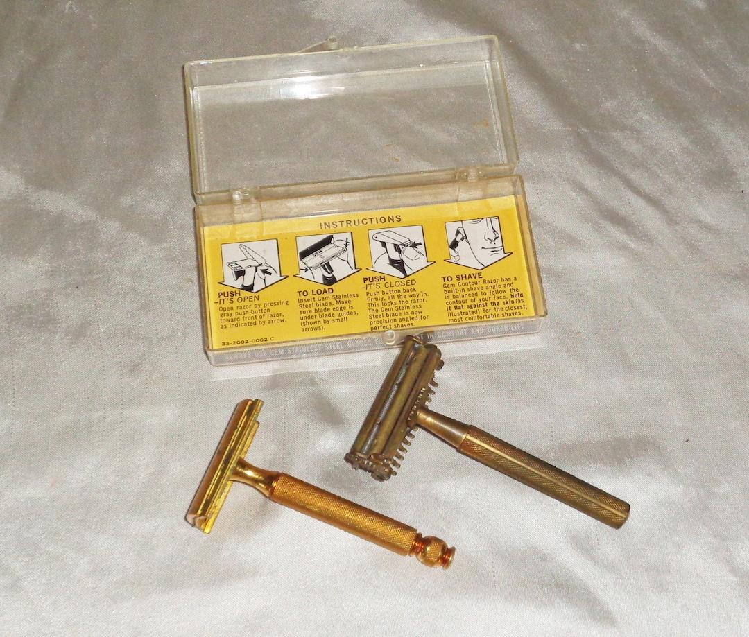 Vintage Gillette Stainless Safety Razor 1950s Set of 2, Autostrong - Etsy