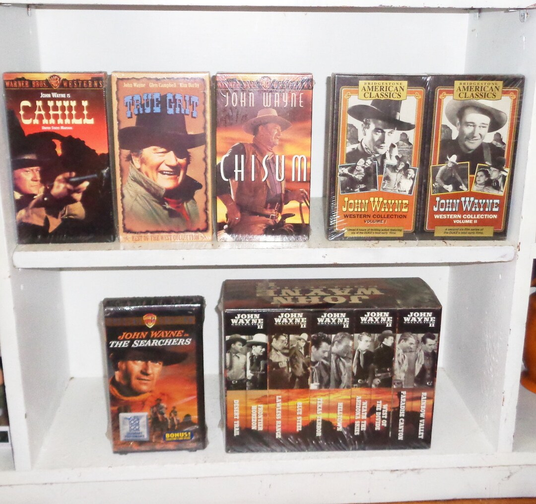 John Wayne FACTORY SEALED VHS Lot True Grit Cahill Chisum Searchers ...