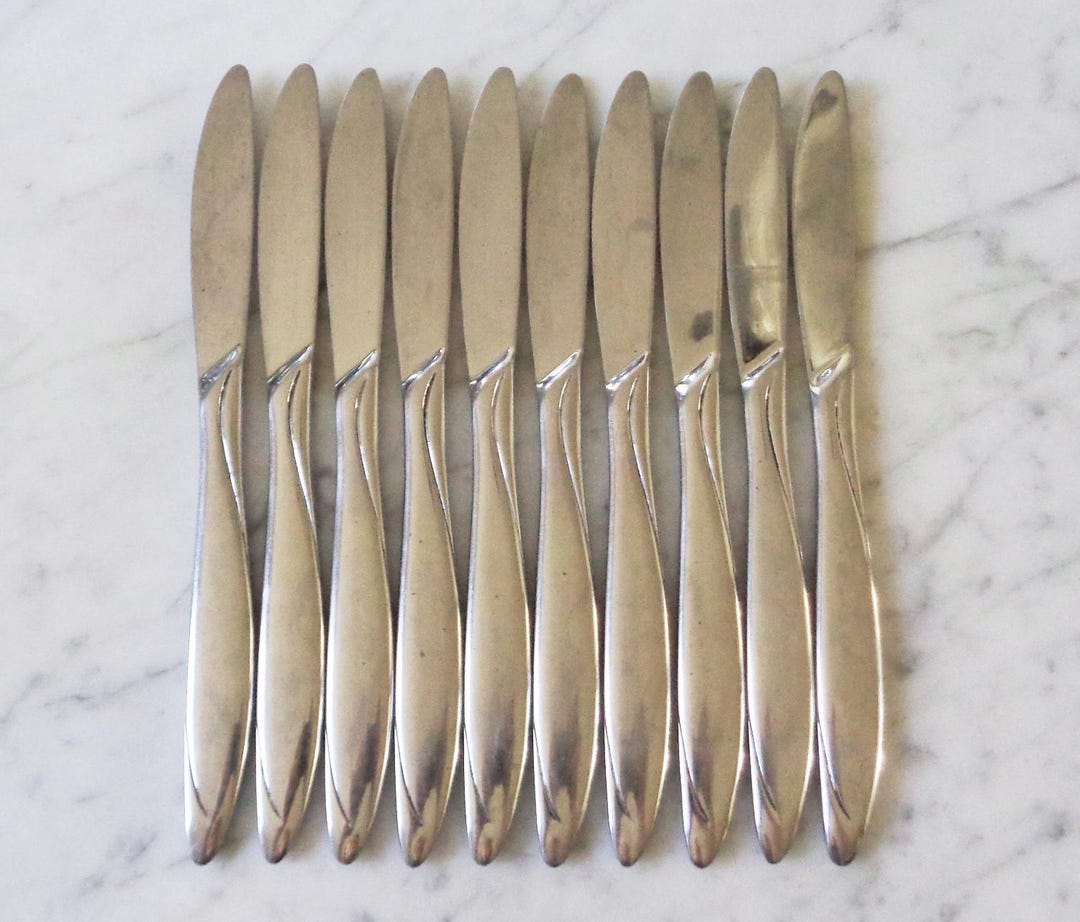 Spiral Stegor / Gorham Stainless Steel 8 1/2 Inch Set of 11 Dinner ...