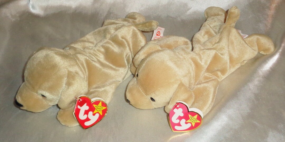 2 Ty Beanie Babies Baby 1998 Fetch Dog Both Birthdays February 4, 1997 ...