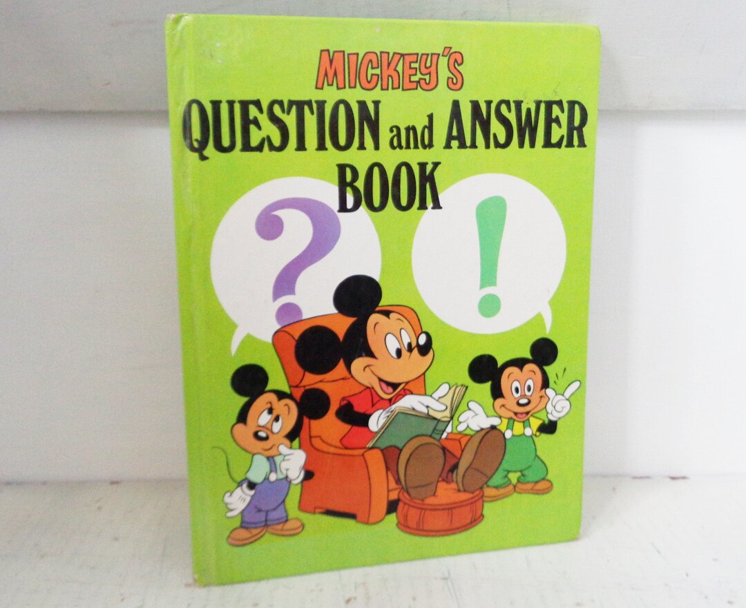 Disney Mickey's Question & Answer Book 1979 Hardcover Book - Etsy