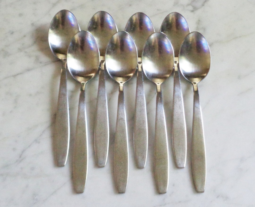 Oneida China 11C Stainless Steel 7 Inch Set of 8 Table Soup Spoons - Etsy