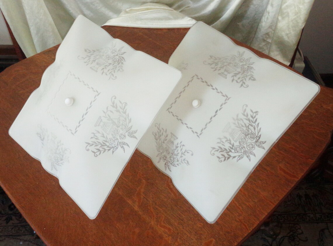 Square Victorian Roman Flower Floral Motif Ceiling Light | Etsy