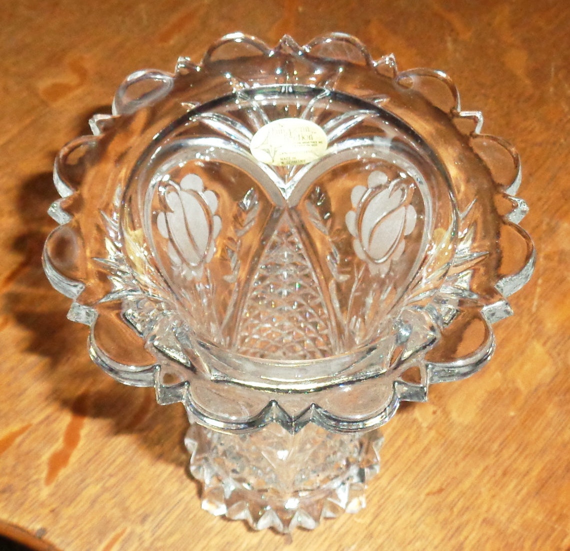 Vintage European Collection 24% Lead Crystal Flower Vase Made - Etsy