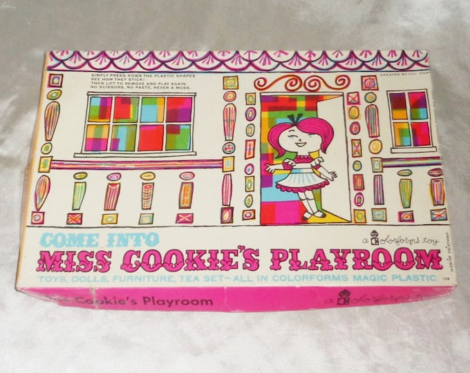 Colorforms Miss Cookie's Playroom 1961 Marvin Friedman - Etsy