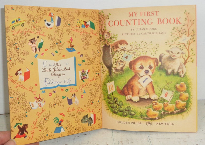 My First Counting Book Little Golden Book 25c #434 1957 "a" Edition ...