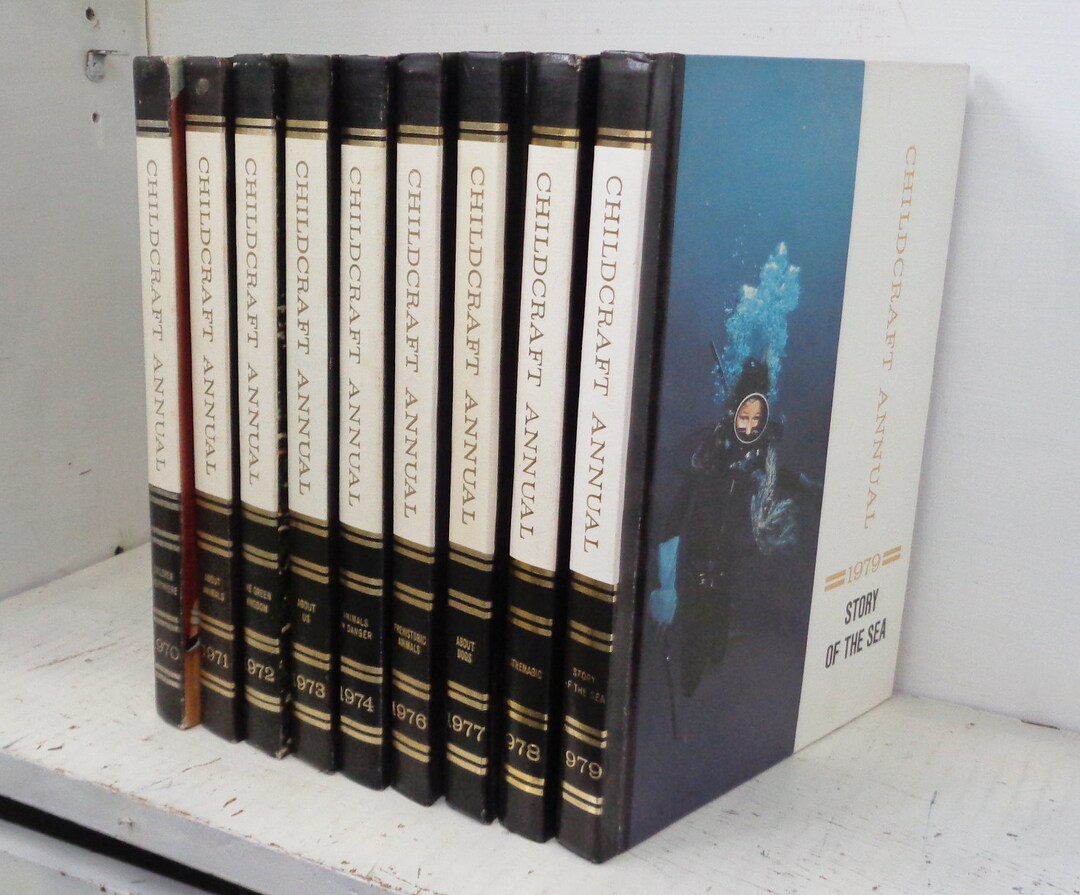 9 Childcraft How & Why Library Annuals 1970 1971 1972 1973 1974 1976 ...
