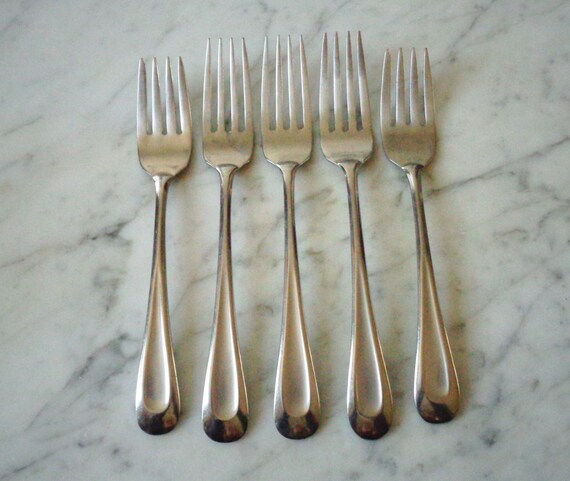 Dining & Serving Fork Oneida Sand Dune Vintage Oneida Silver Ware 8 ...