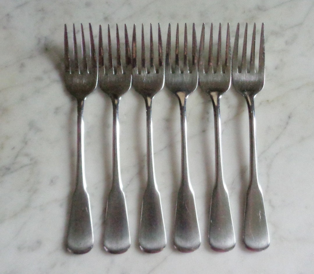 6 Oneida Colonial Boston Minute Men Stainless 6 3/4 Inch Salad Dessert ...