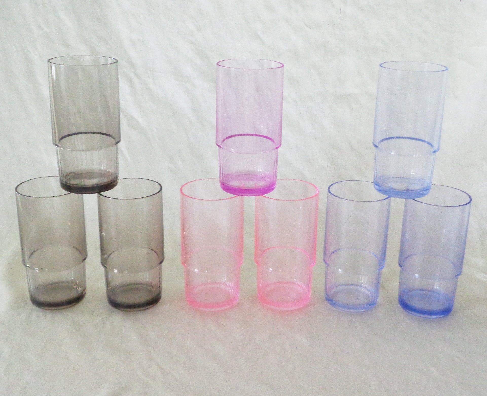 Vintage Tupperware Preludio Acrylic Tumbler Glasses, Set of 9 5 5/8 X ...