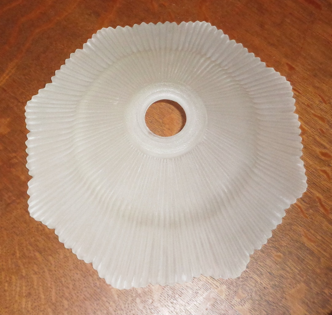 1940s Art Deco Frosted Star Burst Glass Diffuser Light Fixture Cover 13 ...