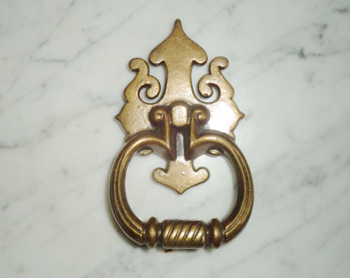 National Lock Co Spade Tip Colonial Carriage House Drop Ring Bail Set ...
