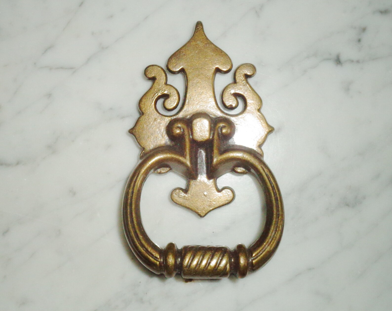 National Lock Co Spade Tip Colonial Carriage House Drop Ring Bail Set ...