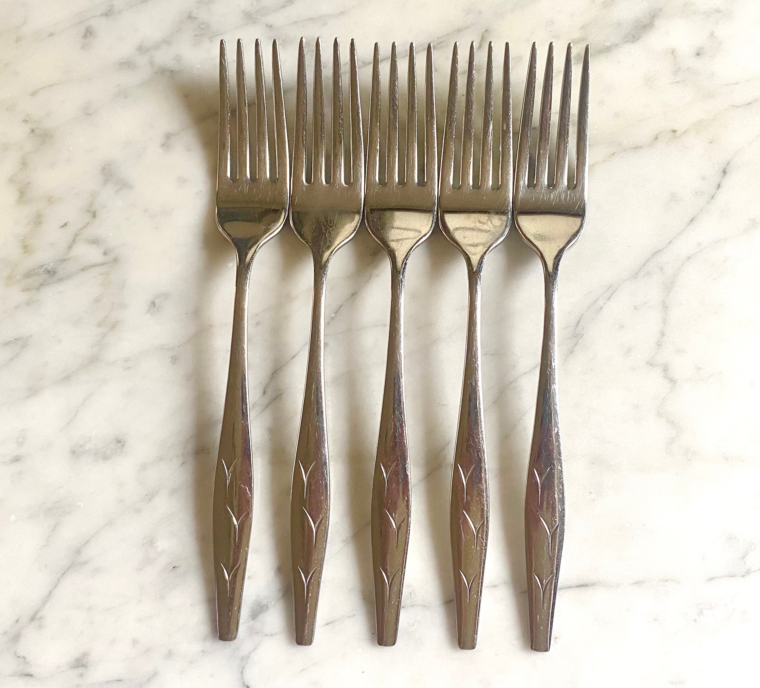 Dart Stegor Gorham Stainless USA 7 1/4 Inch Set of 5 Dinner Forks - Etsy