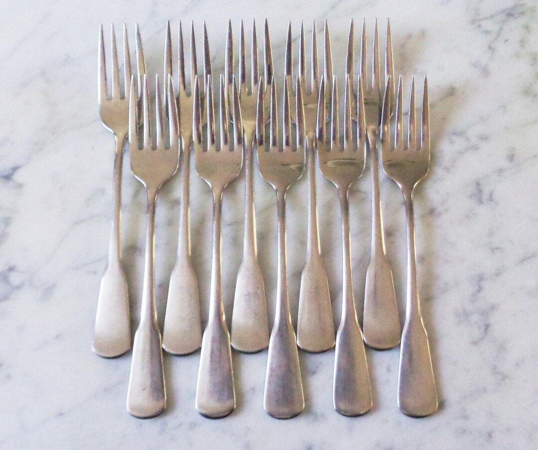 10 Oneida Colonial Boston Minute Men Stainless 6 3/4in Salad Dessert ...