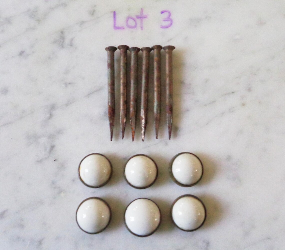 Victorian Porcelain Top Picture Frame Nails - Set of 6 - Etsy