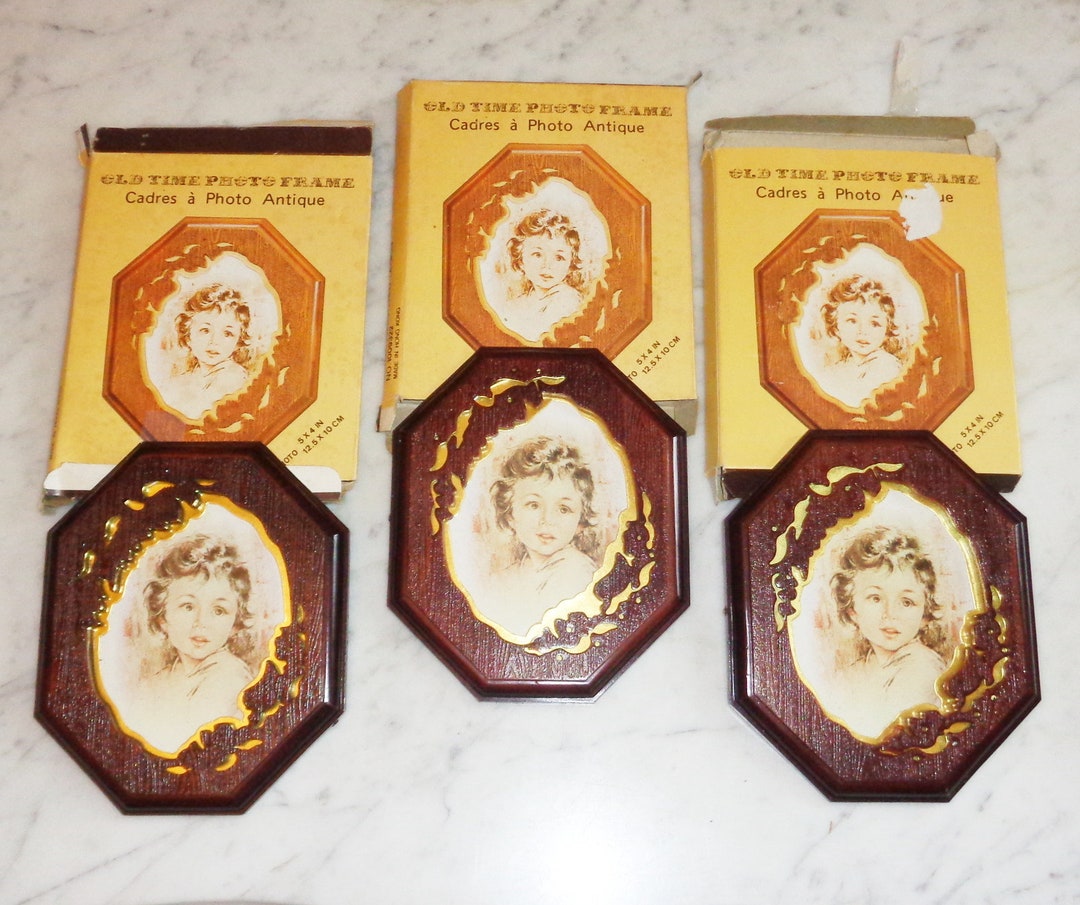 3 Small Vintage Fabrique Old Time Photo Picture Frames - 5 X 4 Inch ...