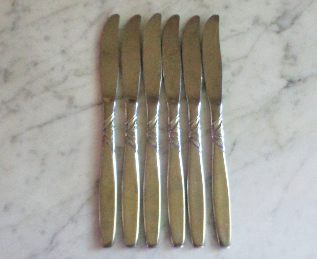 Supreme Stainless USA Swirl 8 Inch Set of 6 Dinner Knives - Etsy