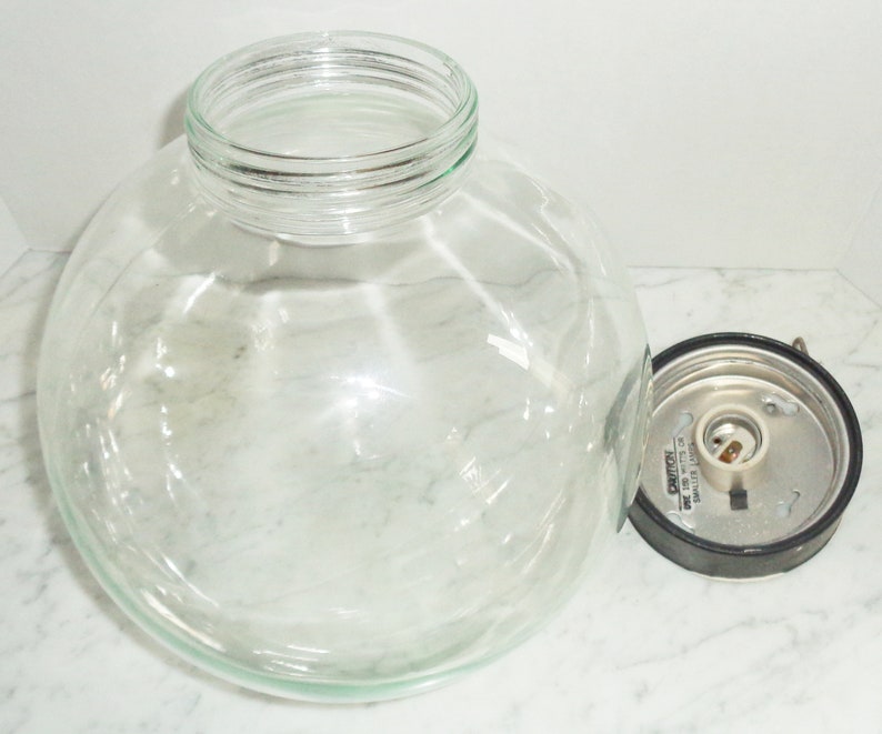 Threaded Glass Orb Ball Globe Clear 9 1/2inch Ceiling Fixture EJS ...