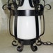Virden Lighting Black Twisted Metal Lantern Glass Hanging Pendent Light ...