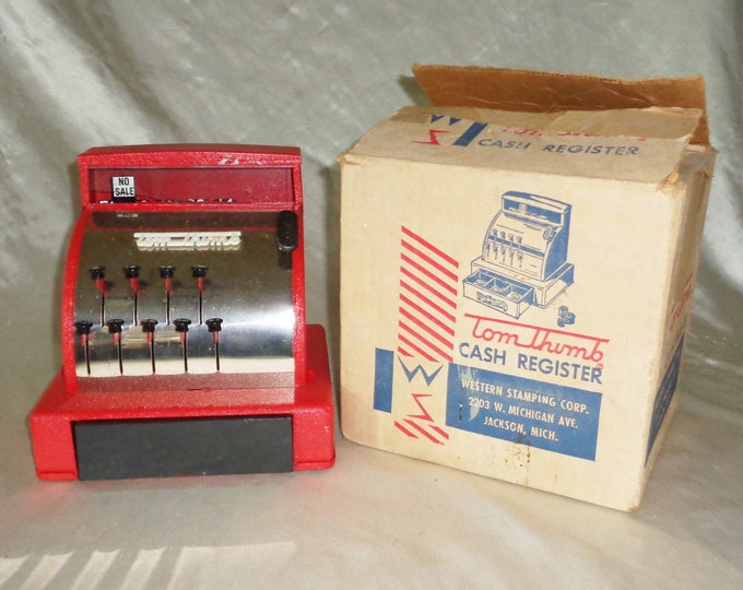Tom Thumb Cash Register Western Stamping Corp Vintage in Original Box ...