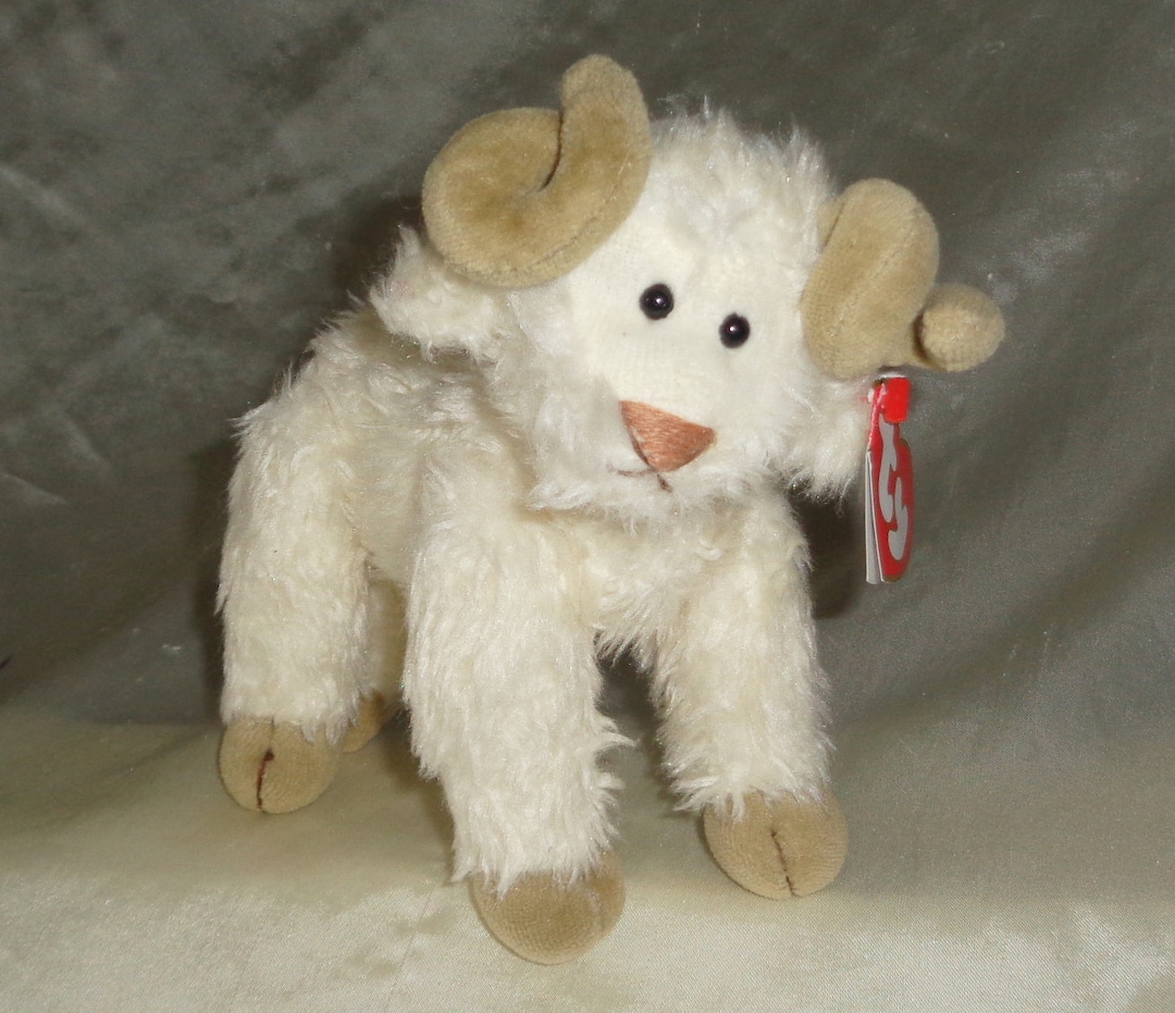Ty Beanie Babies Baby 1993 Ramsey Ram W Error Tags No Bday PVC Pellets ...