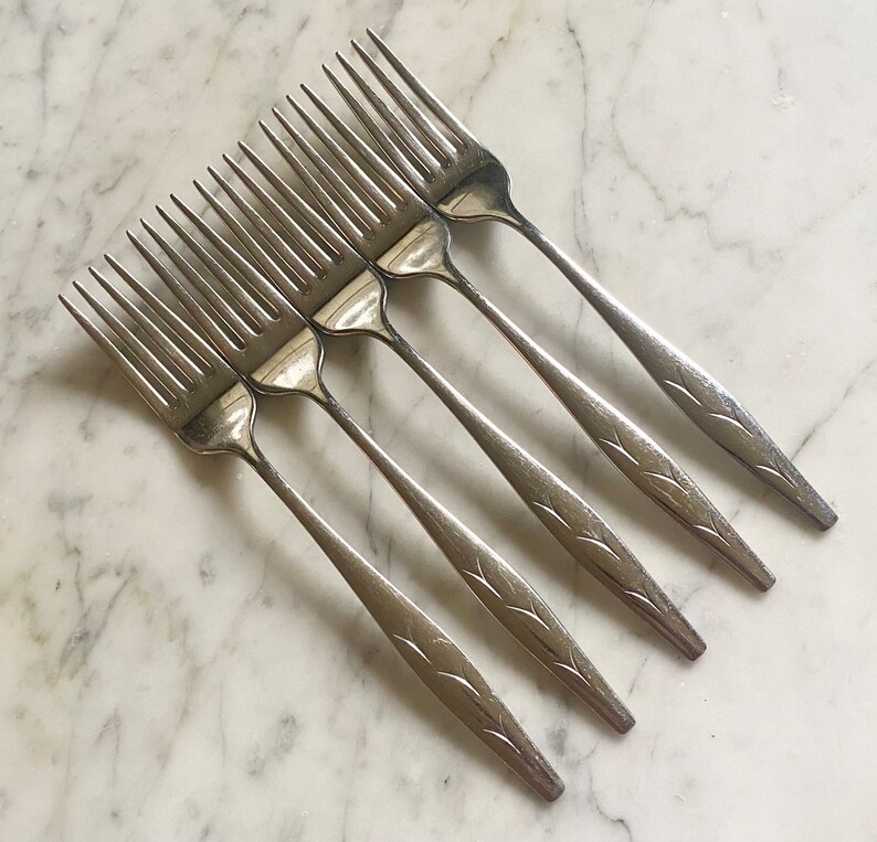 Dart Stegor Gorham Stainless USA 7 1/4 Inch Set of 5 Dinner Forks - Etsy