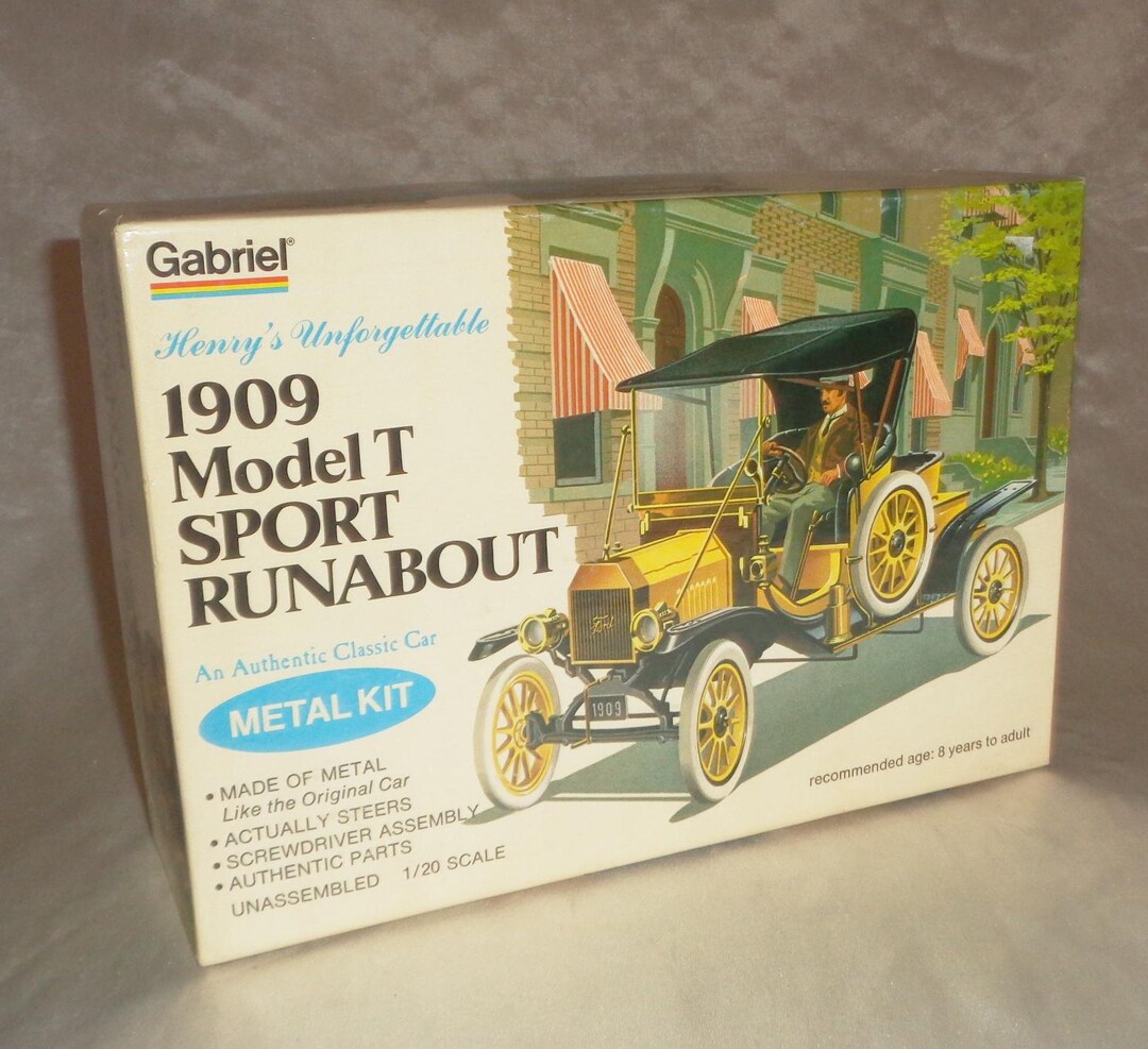 1976 Gabriel No 26441 1909 Model T Sport Runabout Metal Model Kit, Open ...