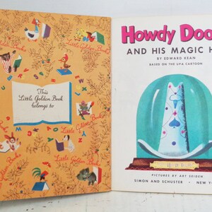 Howdy Doody and His Magic Hat Little Golden Book #184 25c 1954 First "a ...