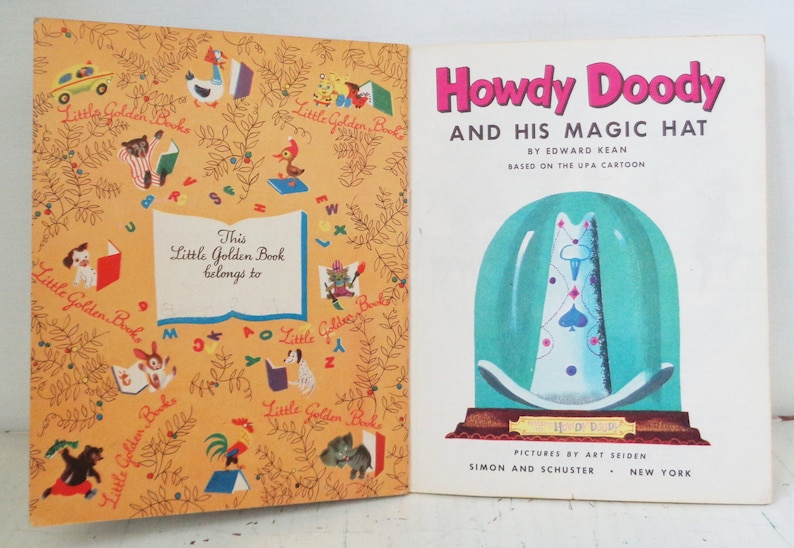 Howdy Doody and His Magic Hat Little Golden Book #184 25c 1954 First "a ...