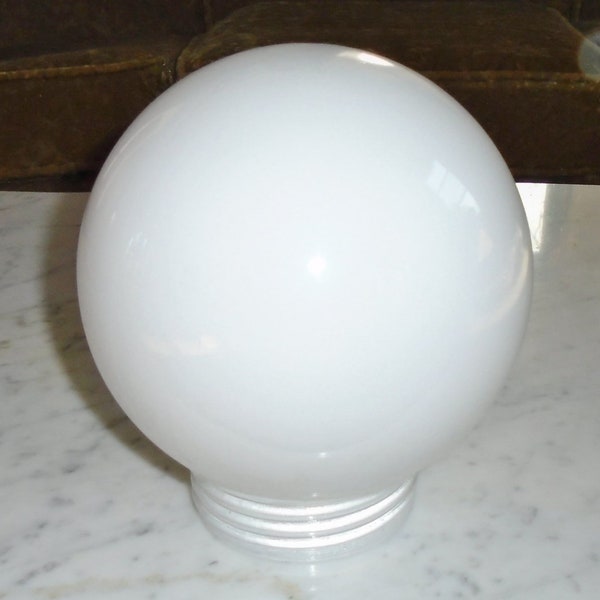 White Glass Globe - Etsy