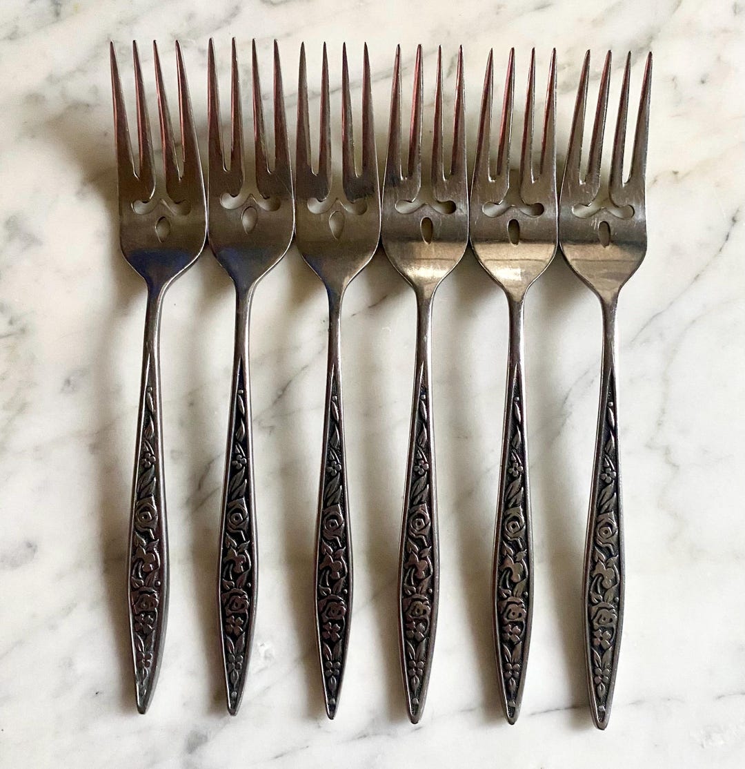 6 Ekco Eterna Santiago Custom Stainless Japan 6 7/8in Salad Dessert ...
