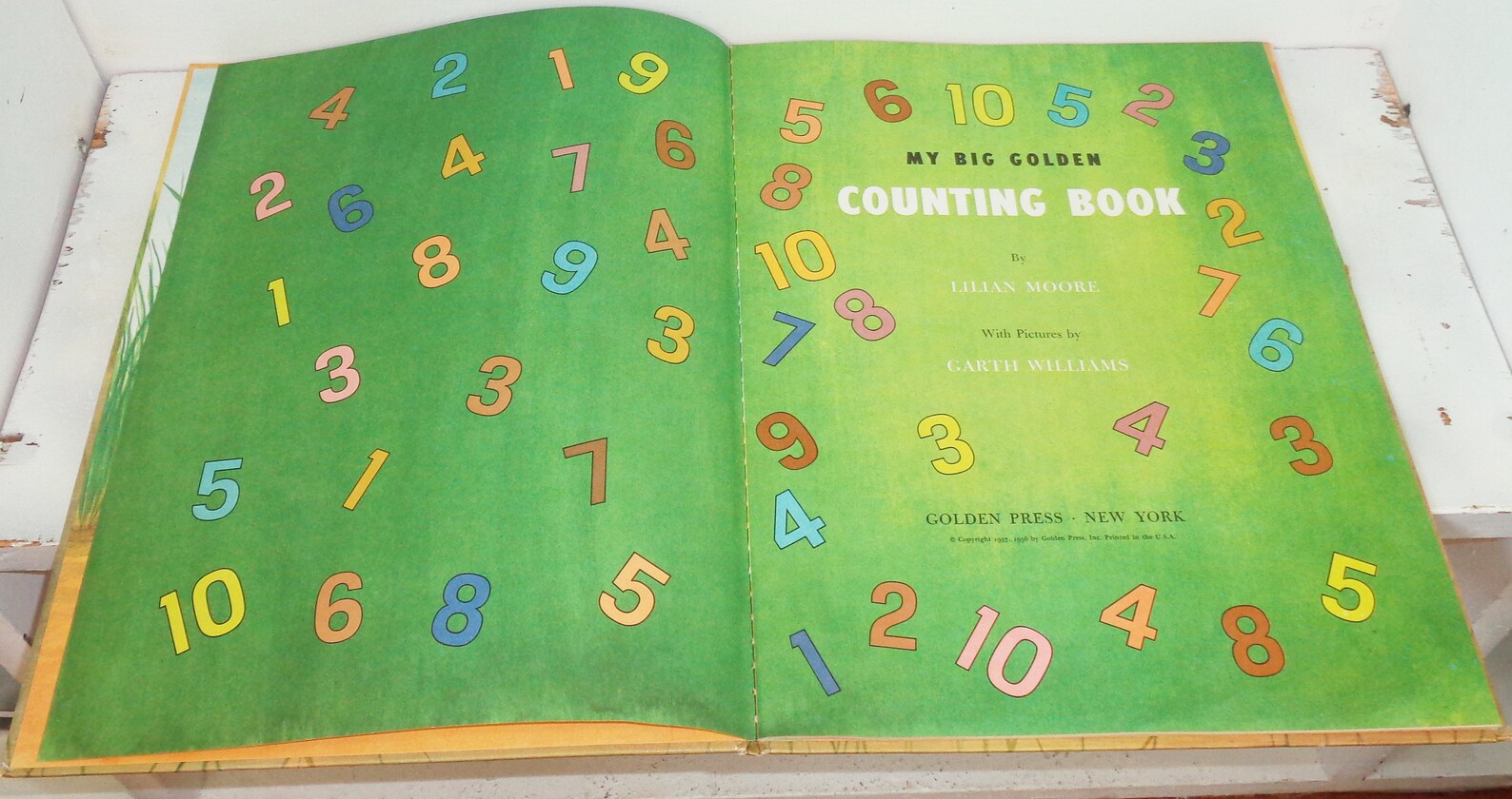 1957 Big Golden Book "my Big Golden Counting Book"~ by Lilian Moore ...