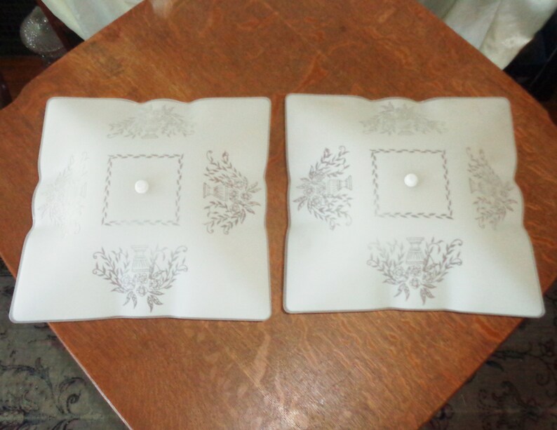 Square Victorian Roman Flower Floral Motif Ceiling Light - Etsy