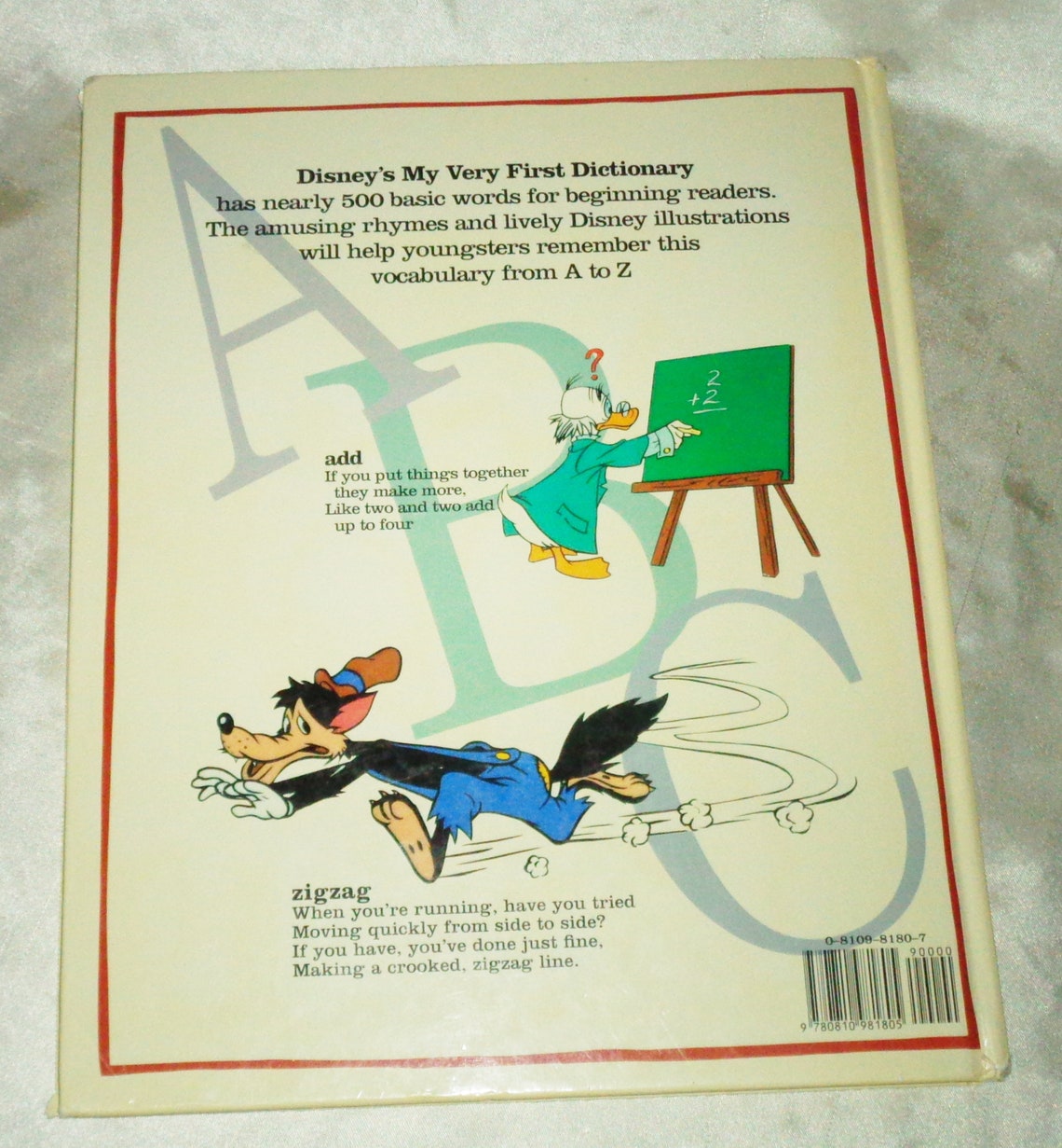 1997 Disney's My Very First Dictionary Oversized Hard Cover Book - Etsy