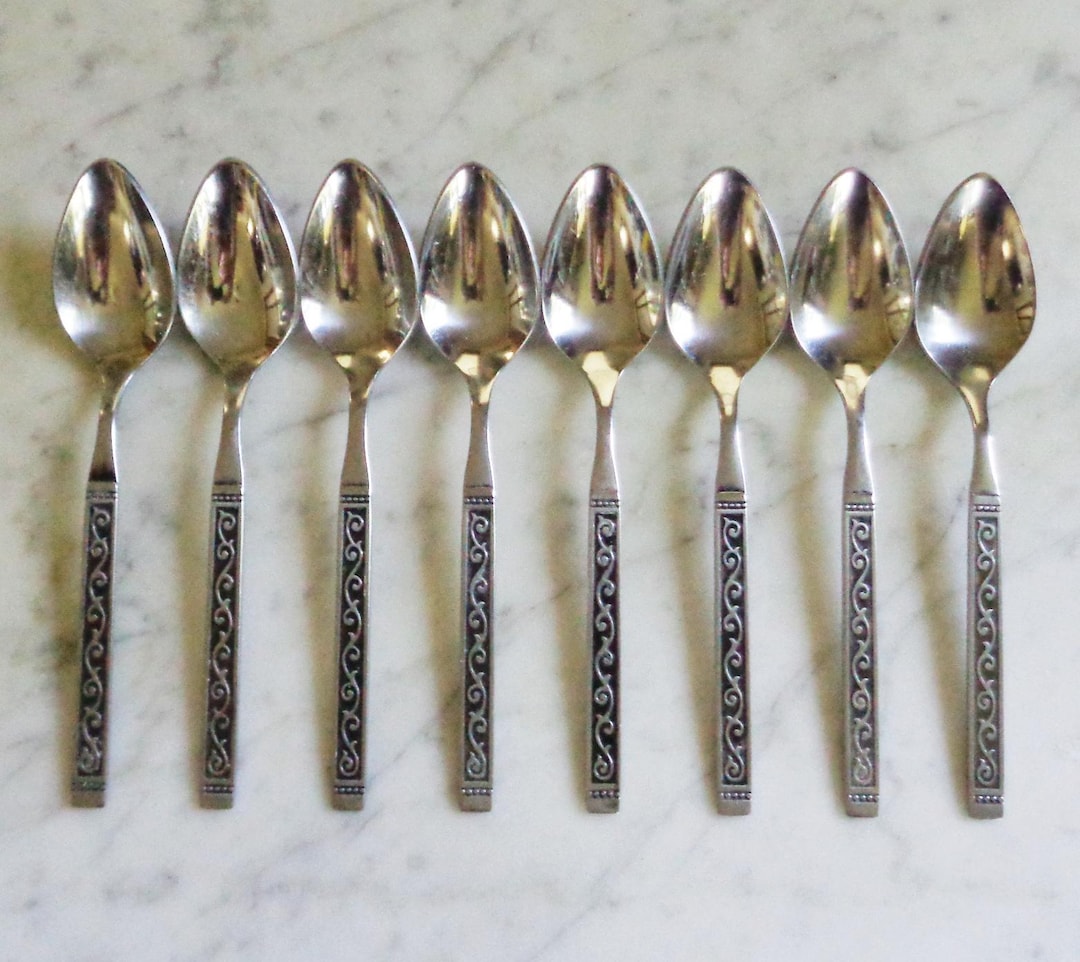 Spanish Court 1881 Rogers Stainless Oneida Ltd Set of 8 Teaspoons - Etsy