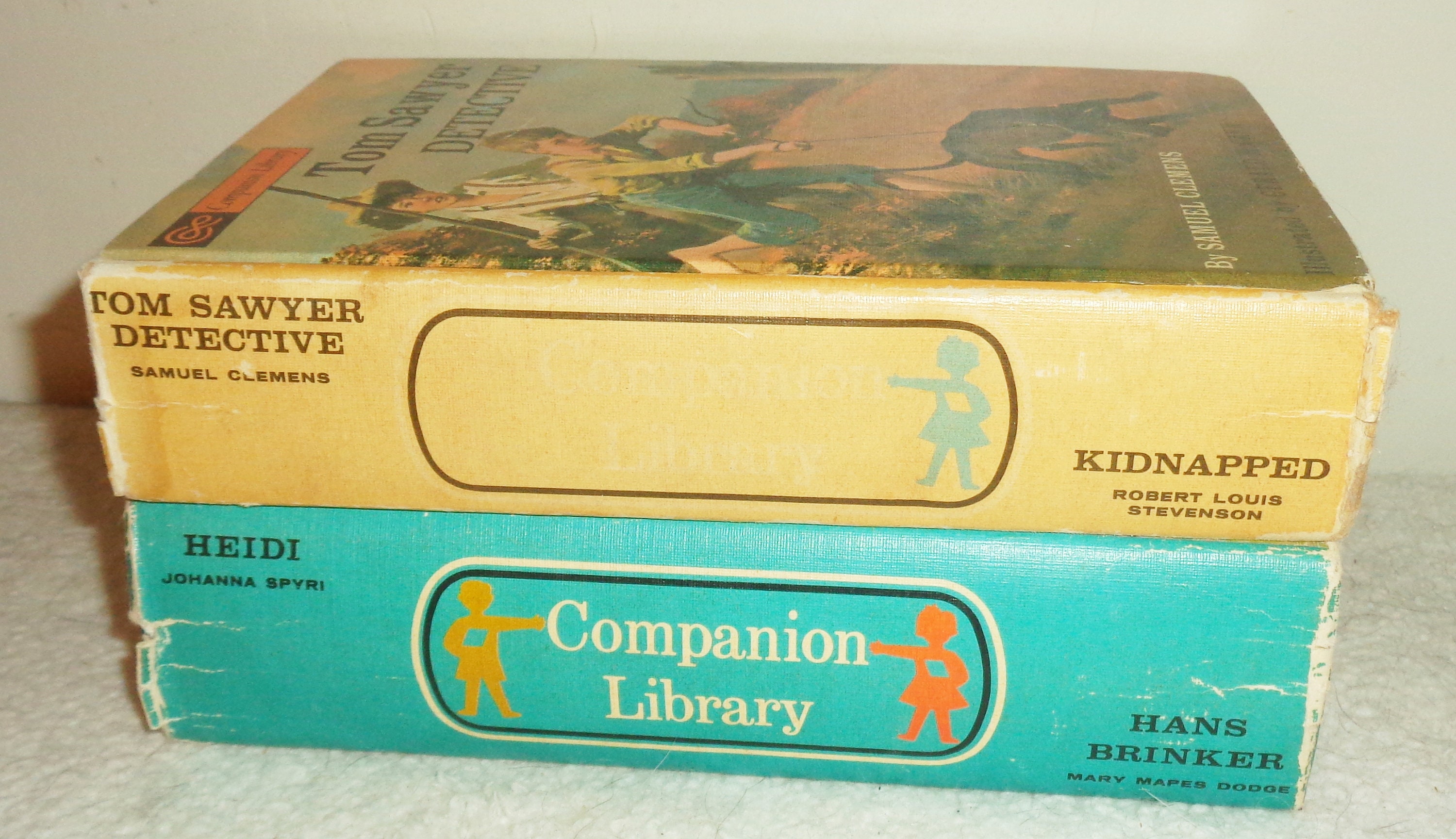 Companion Library Reverse Books Tom Sawyer / Kidnapped 1965 & - Etsy