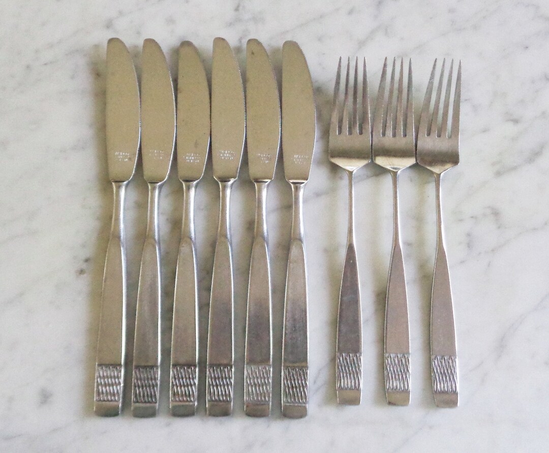 UTI37 Walco Stainless Japan 6 Dinner Forks & 3 Dinner Forks - Etsy