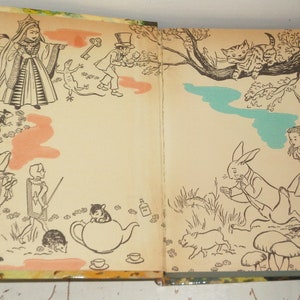 1955 Alice in Wonderland 1616 Whitman Book 7 7/8 X 5 5/8 Inch Hardcover ...
