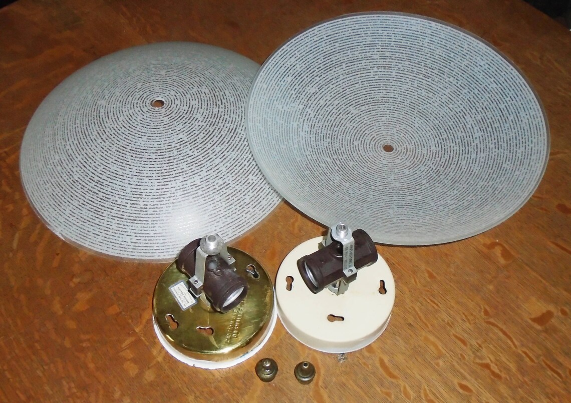 Bullseye Basketweave Light Fixtures 12 3/4in Round Upturn Rim | Etsy