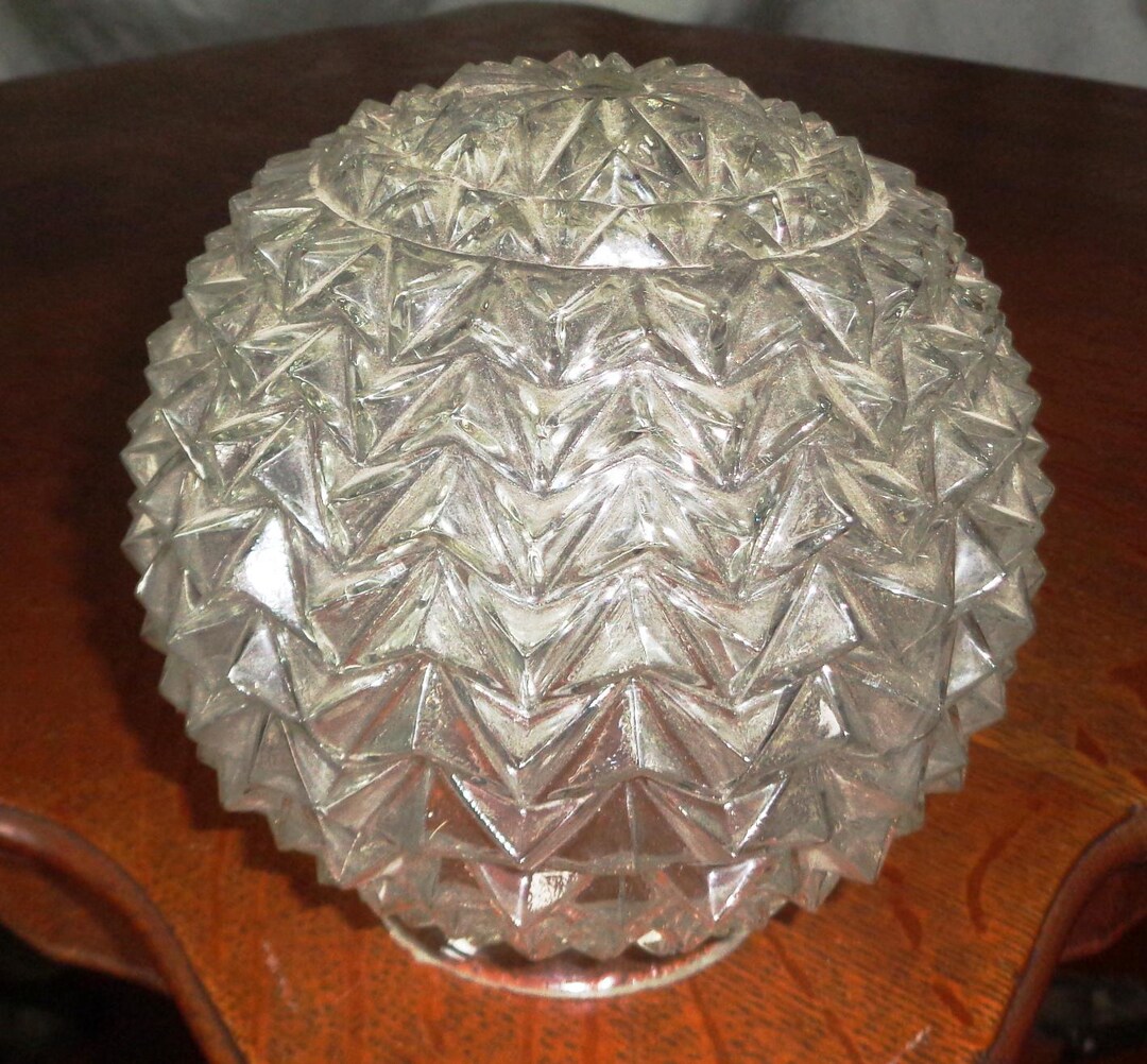 Geometric Diamond Glass Globe Shade 4 Hanging Swag Fixture -3 1/4in ...