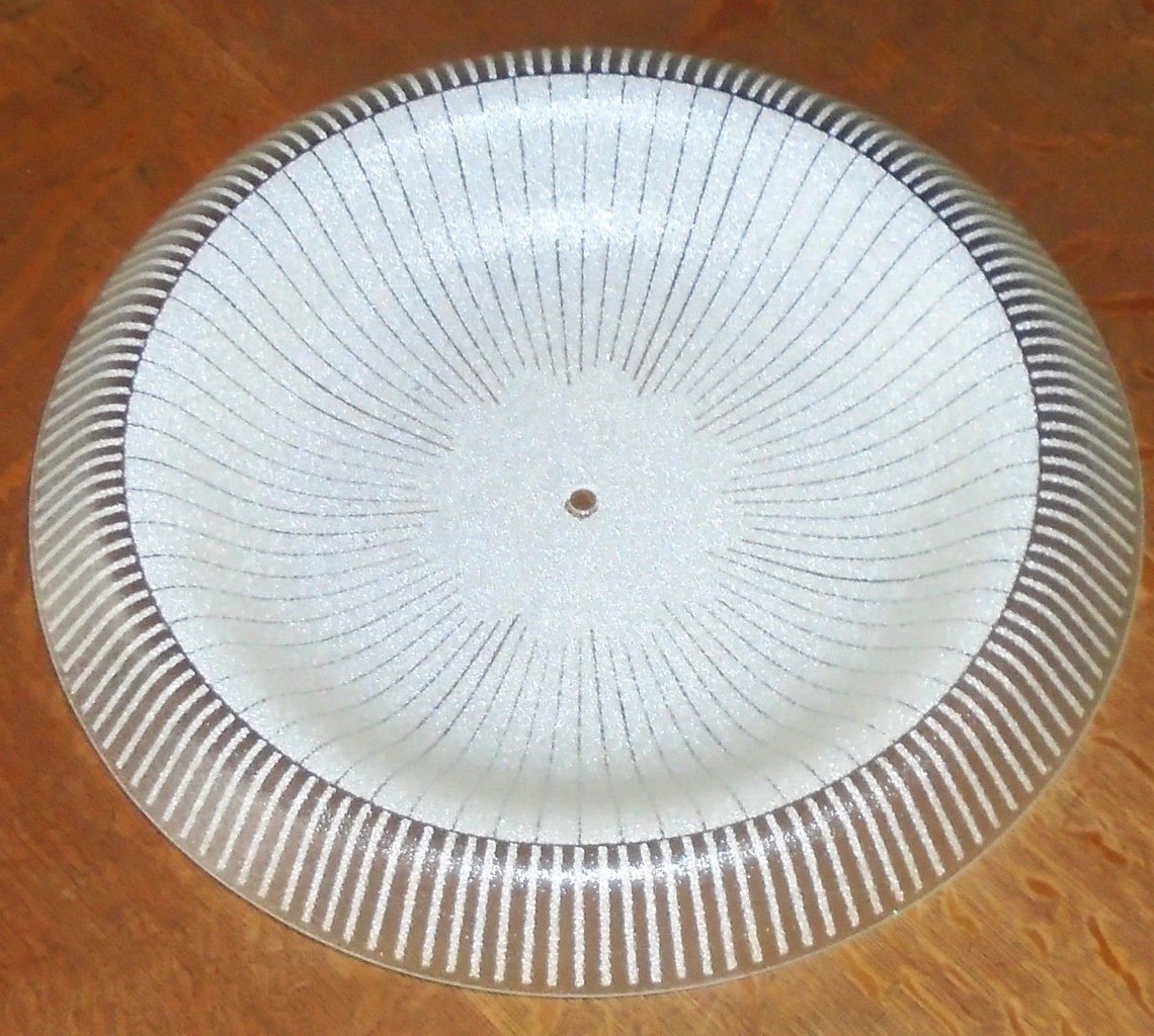 Concave Saucer Light Fixture Round Cover RARE Vintage Atomic - Etsy