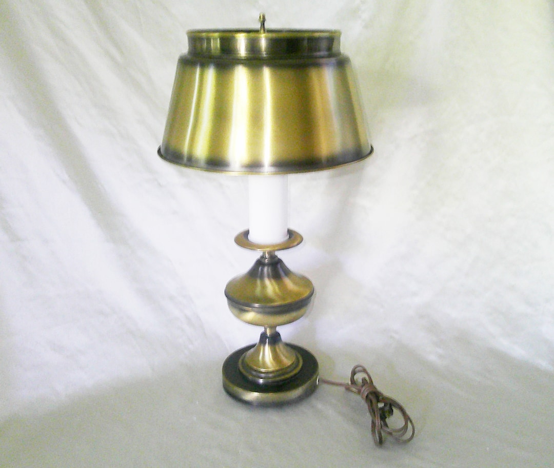Georgian Brass 2 Bulb Metal Table Lamp, Vintage Mid Century - Etsy